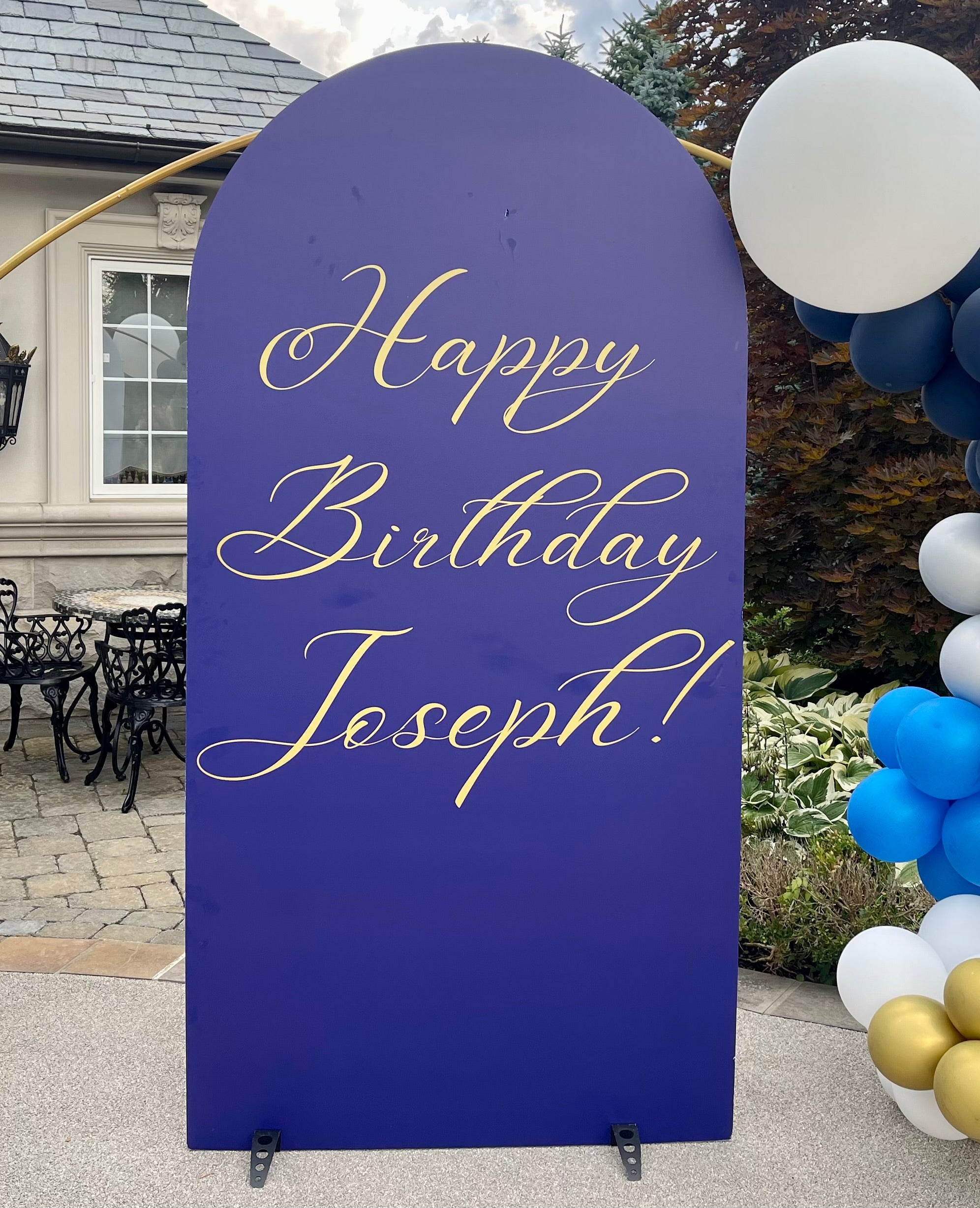 Custom Chiara Backdrop Arch 8 x 4 Feet – Fancy Pop Balloons